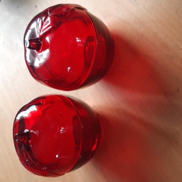 PartyLite | Accents | Vintage Pair Of Partylite Scarlet Lidded Red ...